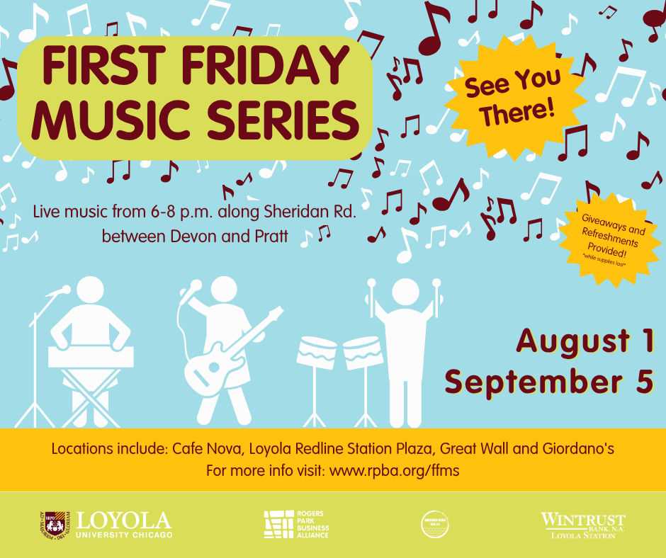 First Friday Music Series - Aug & Sep | rogers-park-business-alliance